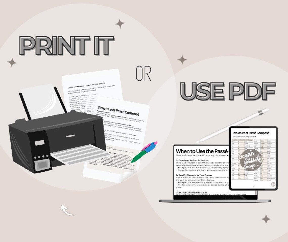 Complete Passé Composé Mastery Workbook Learn French for Beginners ...