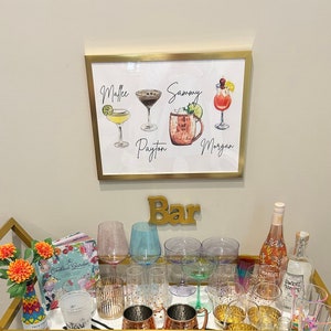 CUSTOM BAR ARTWORK | Cocktail Name Poster for Bar (digital File) - Etsy