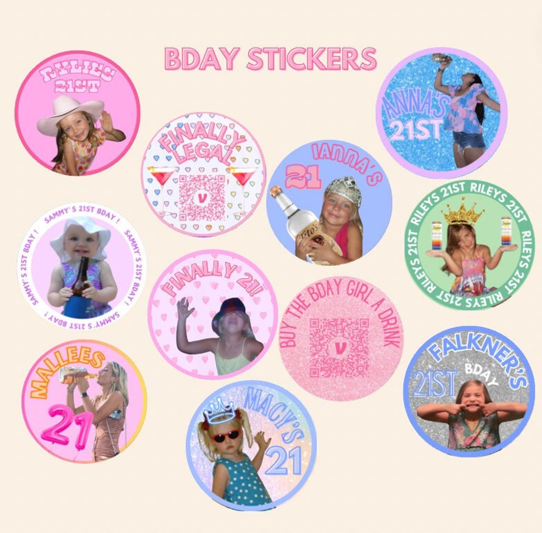 CUSTOM 21 BDAY STICKER (digital Design) - Etsy