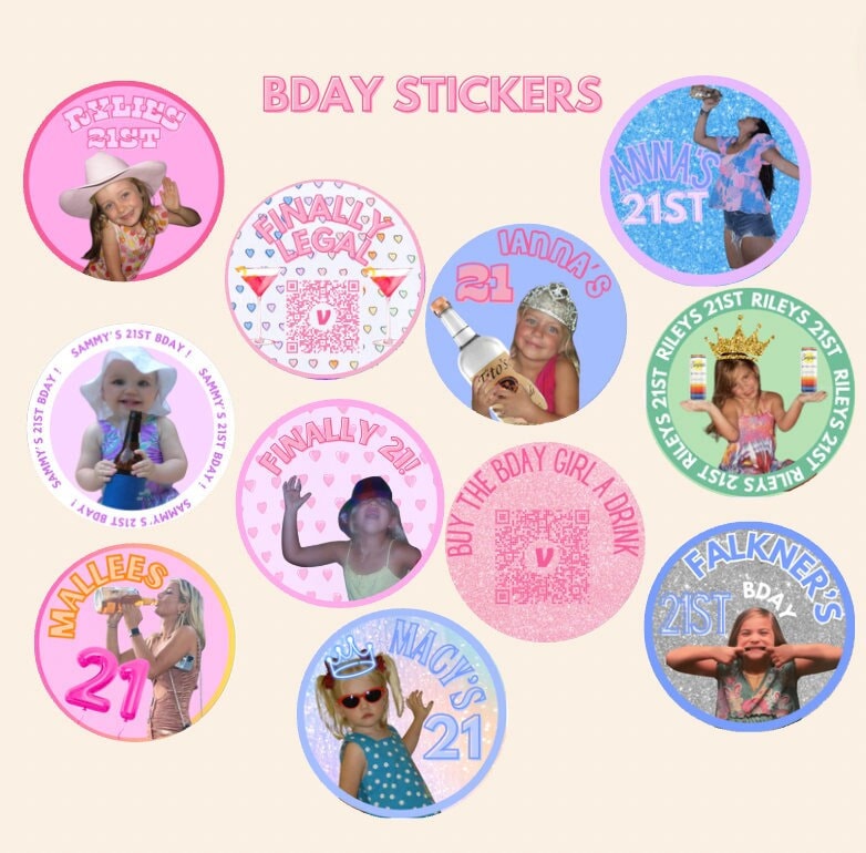 CUSTOM 21 BDAY STICKER (digital Design) - Etsy