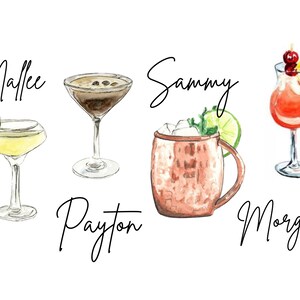 CUSTOM BAR ARTWORK | Cocktail Name Poster for Bar (digital File) - Etsy