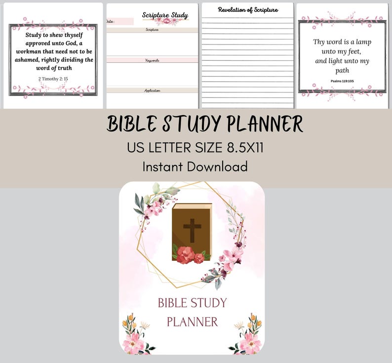 Bible Study Planner, Study Planner, Reflections, Bible Study Notes ...