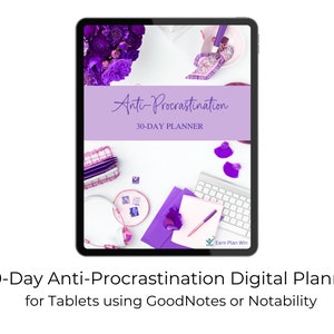 30-day Anti-procrastination Digital Planner for Tablets Using Goodnotes ...