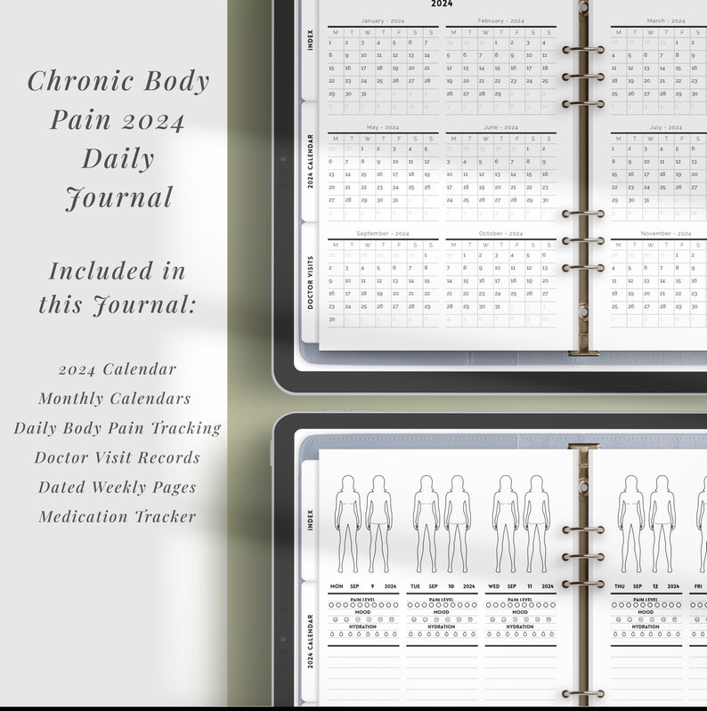 Digital Pain Management 2024 Journal for Use With Goodnotes or ...