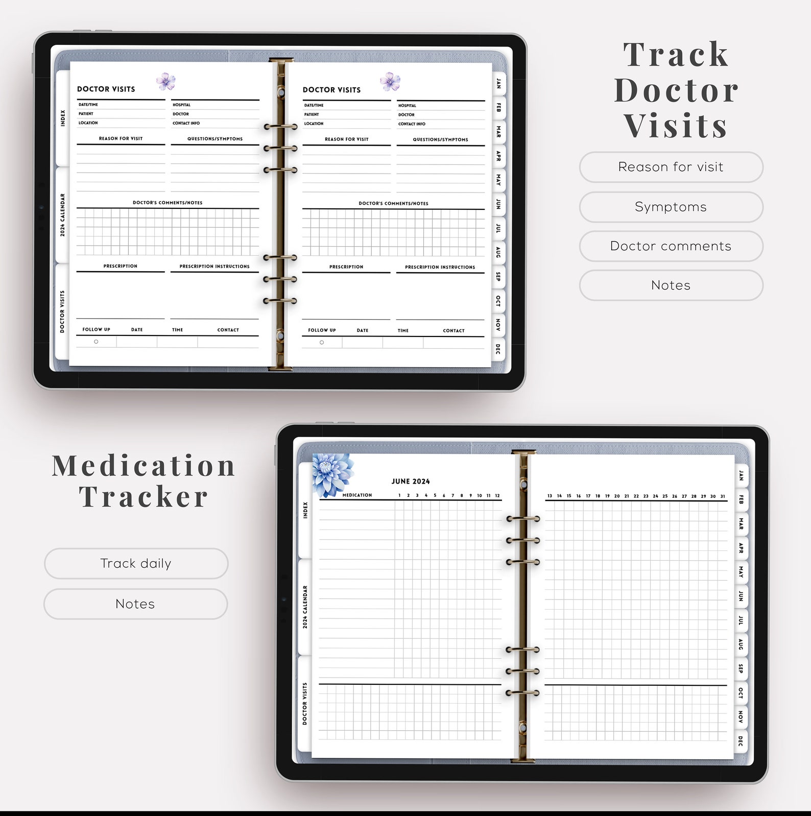 Digital Pain Management 2024 Journal for Use With Goodnotes or ...