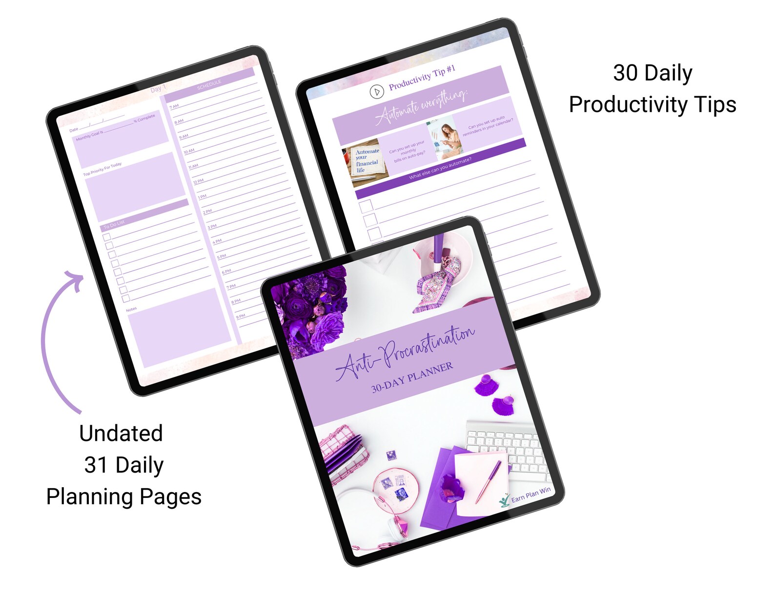 30-day Anti-procrastination Digital Planner for Tablets Using Goodnotes ...