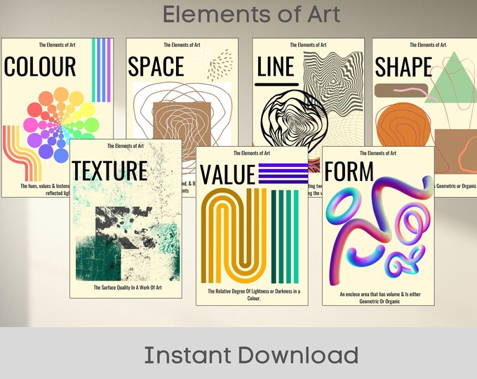 18 ART Teacher CLASSROOM POSTERS Poster Set | Art Painting Drawing ...