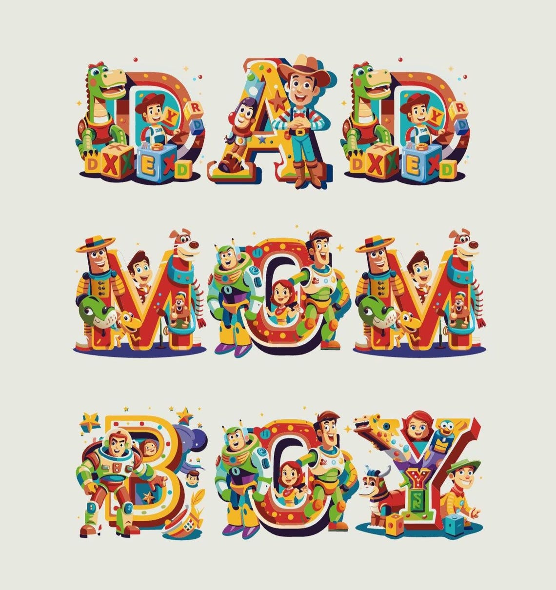 Font Svg Png Font With Toys Alphabet and Numbers, Letters, Bundle - Etsy