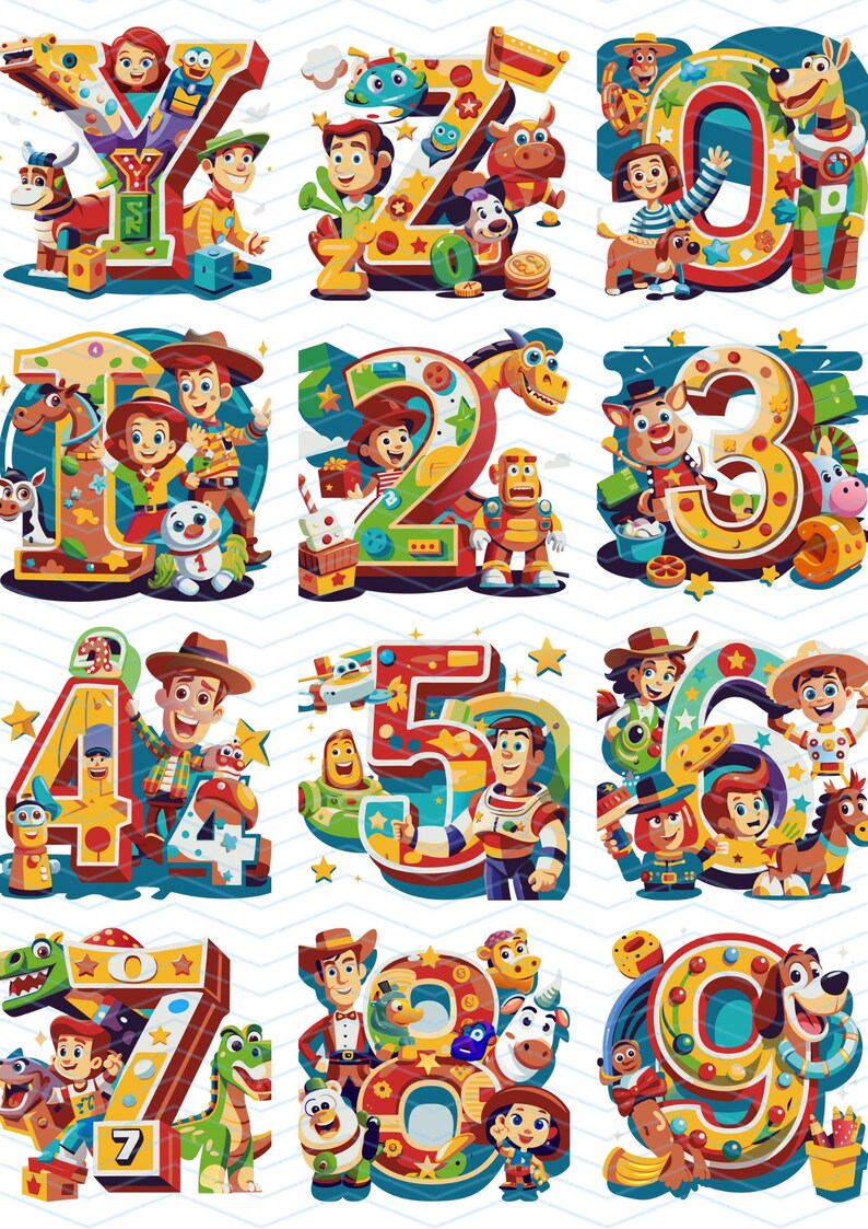 Font Svg Png Font With Toys Alphabet and Numbers, Letters, Bundle - Etsy