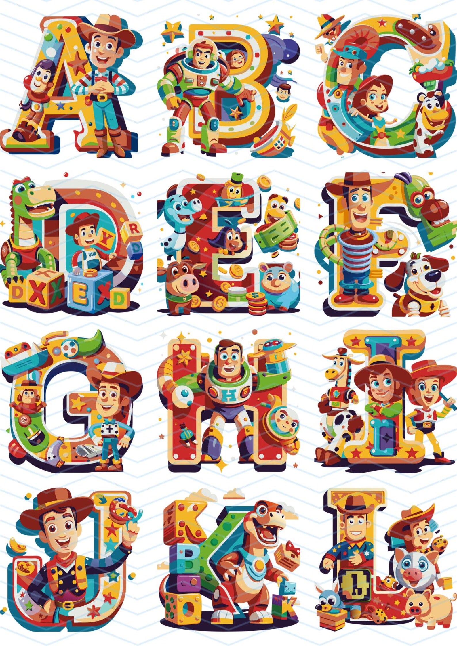 Font Svg Png Font With Toys Alphabet and Numbers, Letters, Bundle - Etsy
