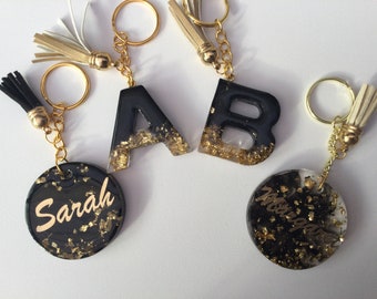 Resin Letter Keychain - Etsy UK