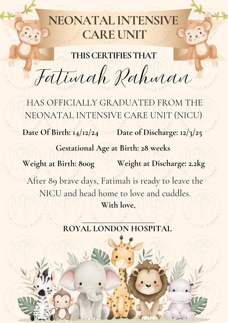 NICU GRADUATION CERTIFICATE - Etsy