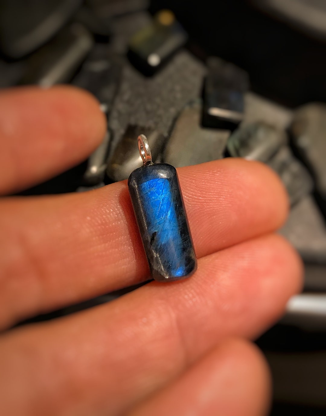 Dragon Scale BLUE Finnish Spectrolite Aurora Stone Gemstone. - Etsy