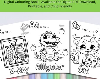 A-z Colouring Book - Etsy