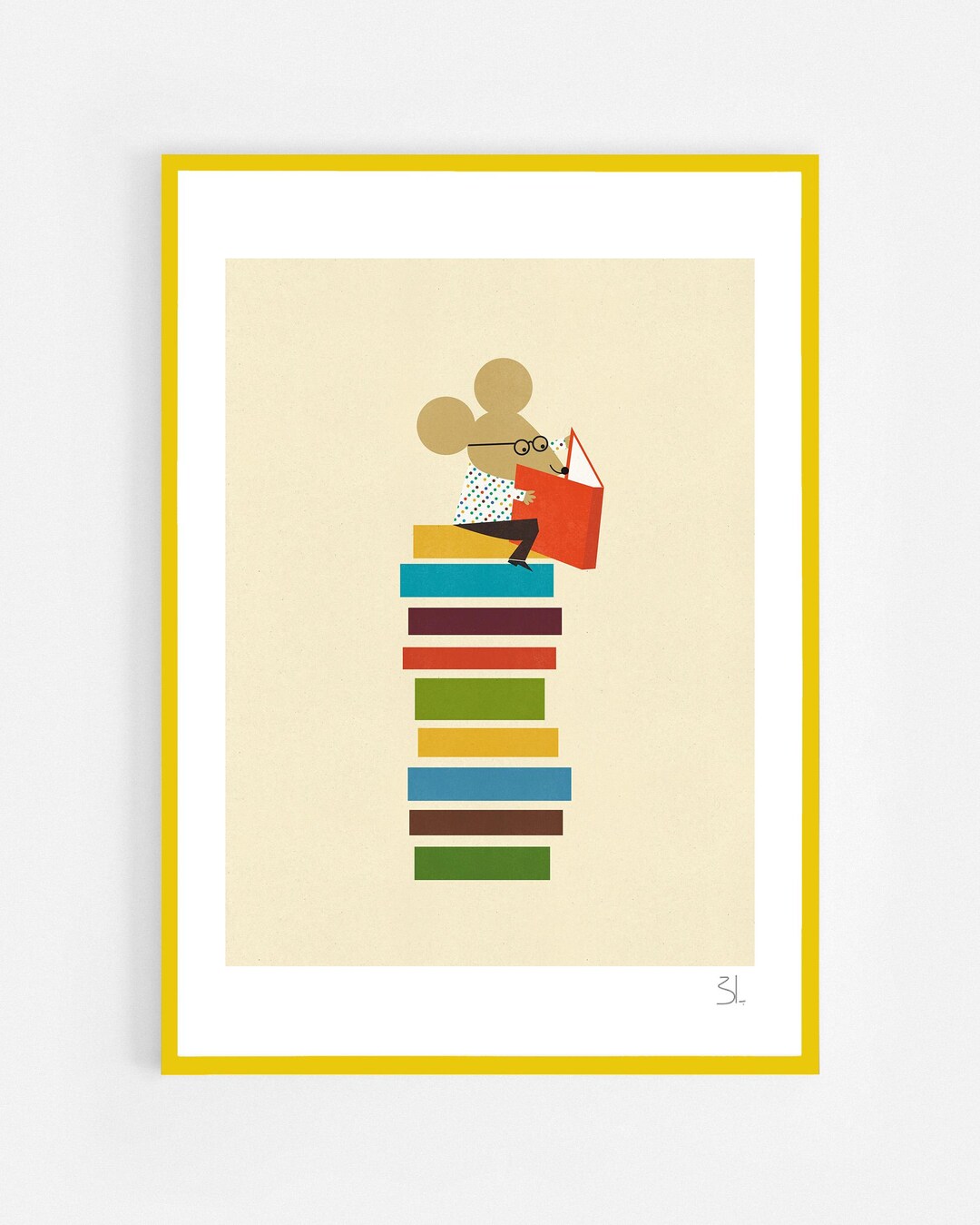 The Library Mouse - Etsy