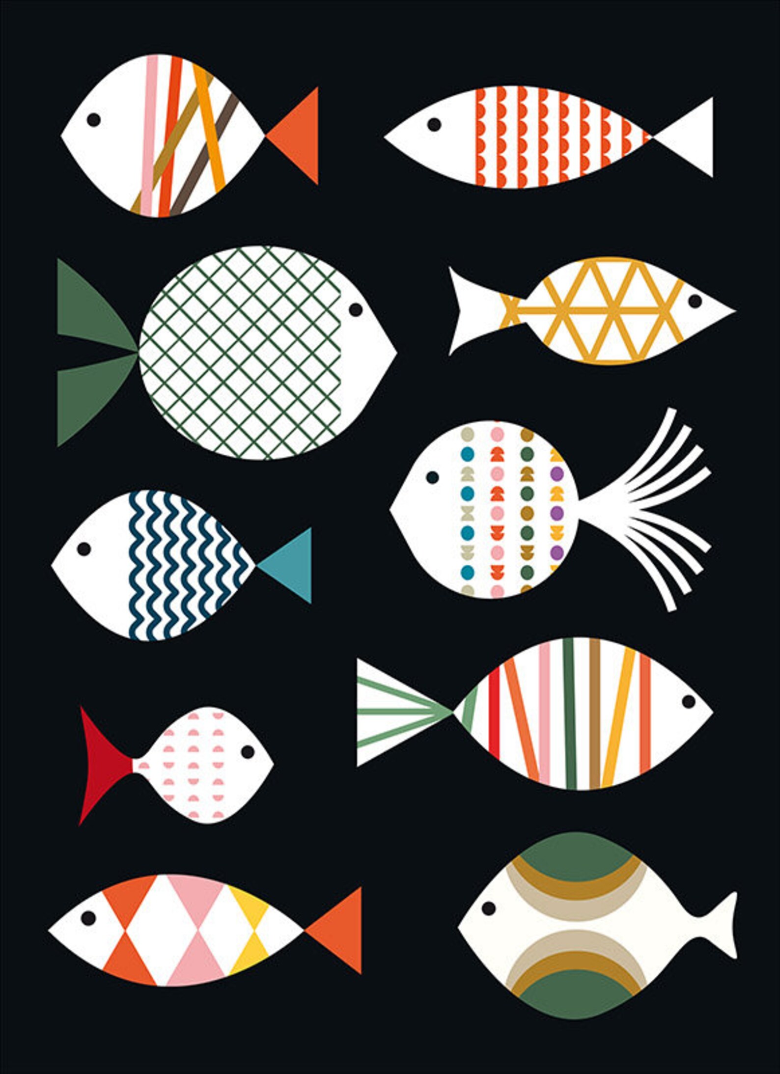Fish Print - Etsy