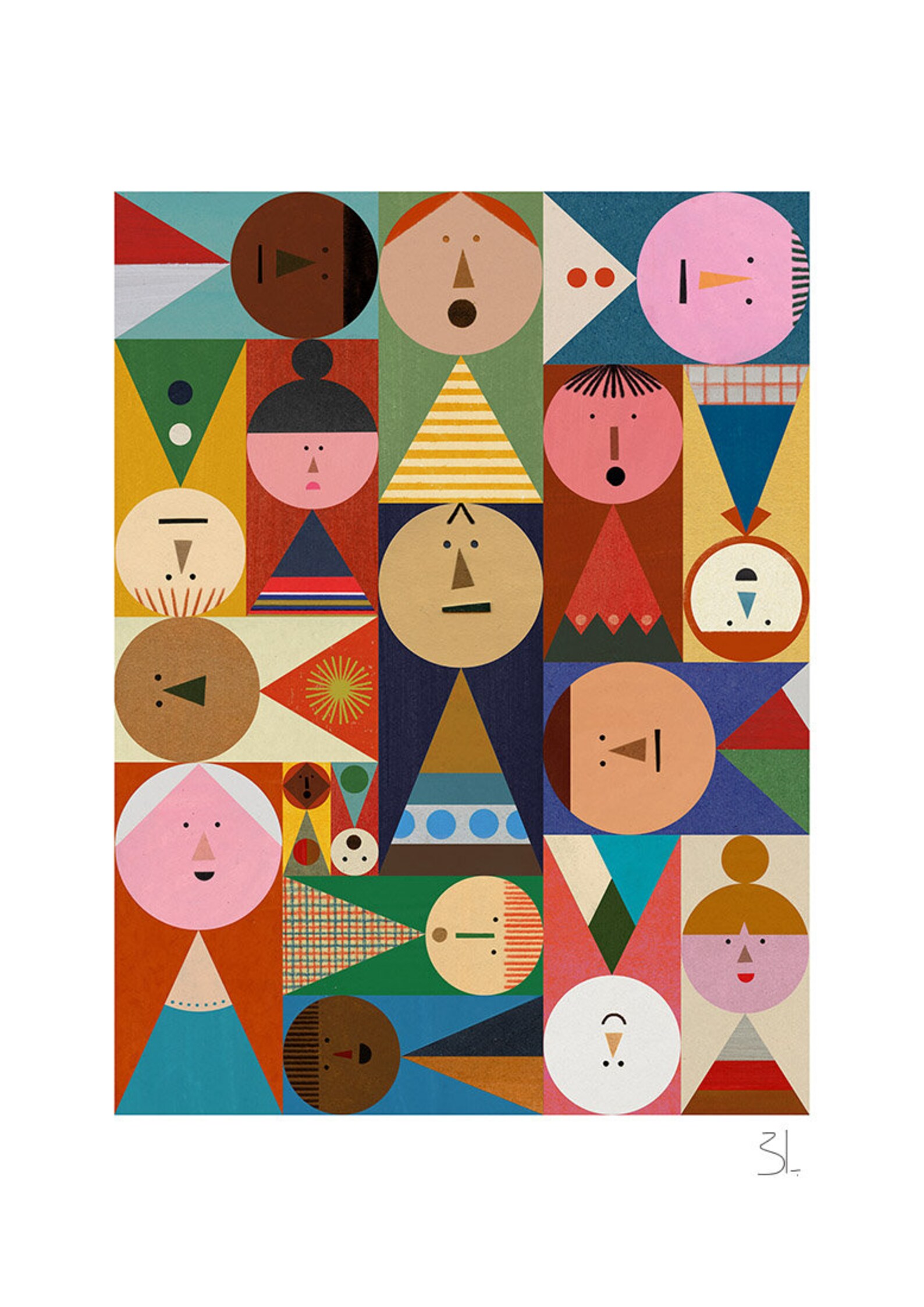 Tangram Print - Etsy