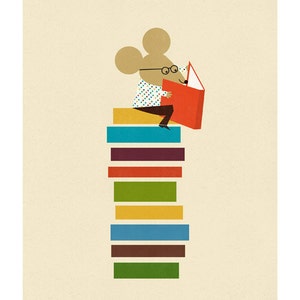 The Library Mouse - Etsy