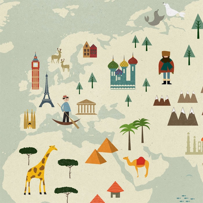 World Map Print | Etsy