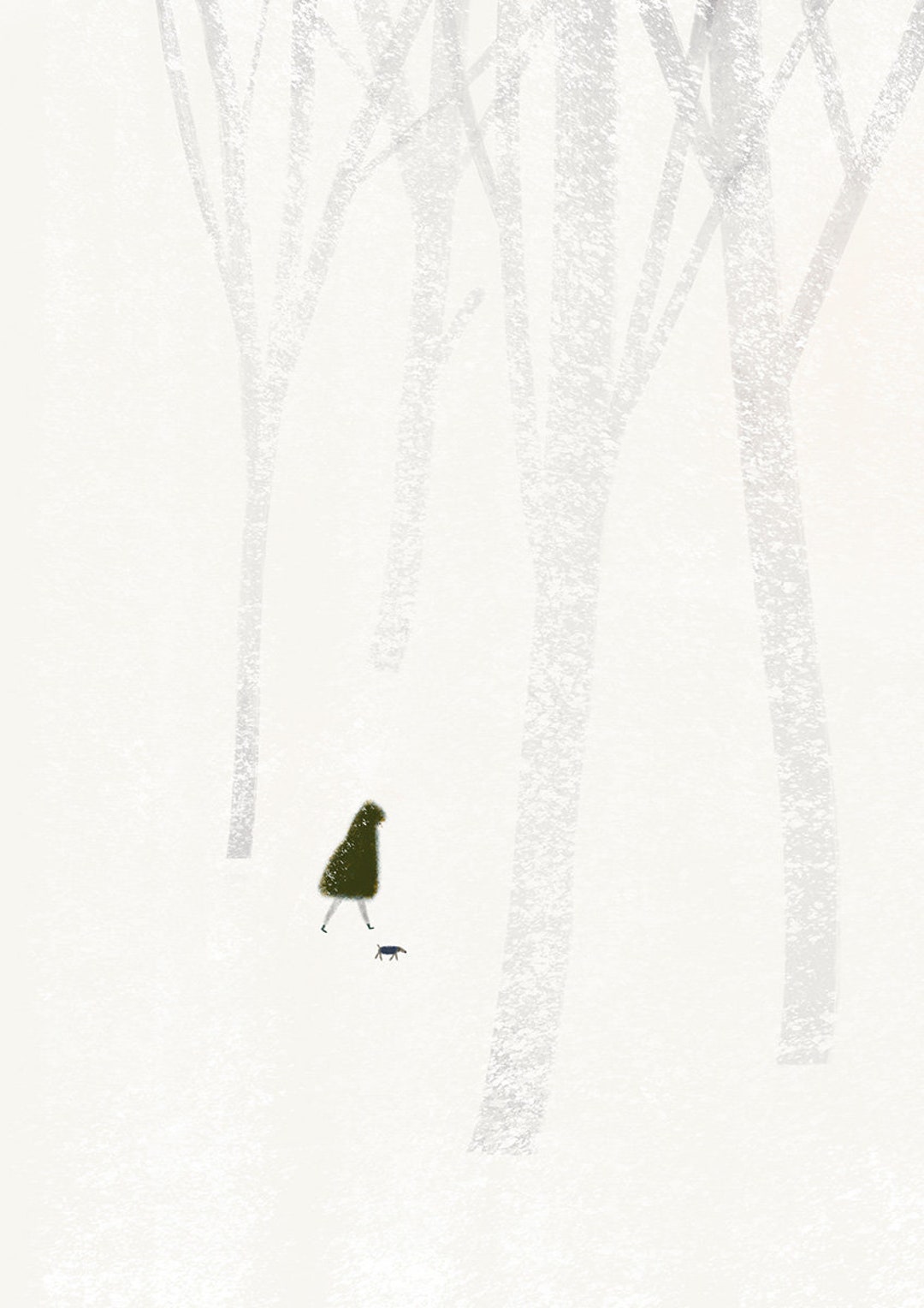 Winter Stroll Print - Etsy