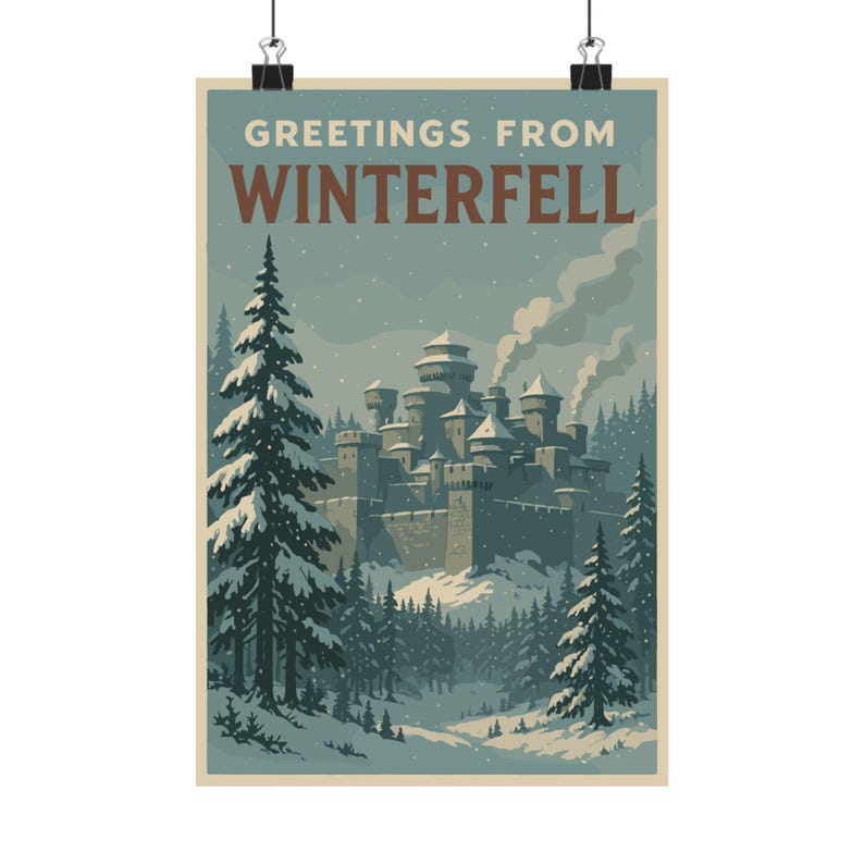 Winterfell Castle Art Print: Game of Thrones Wall Decor - Etsy