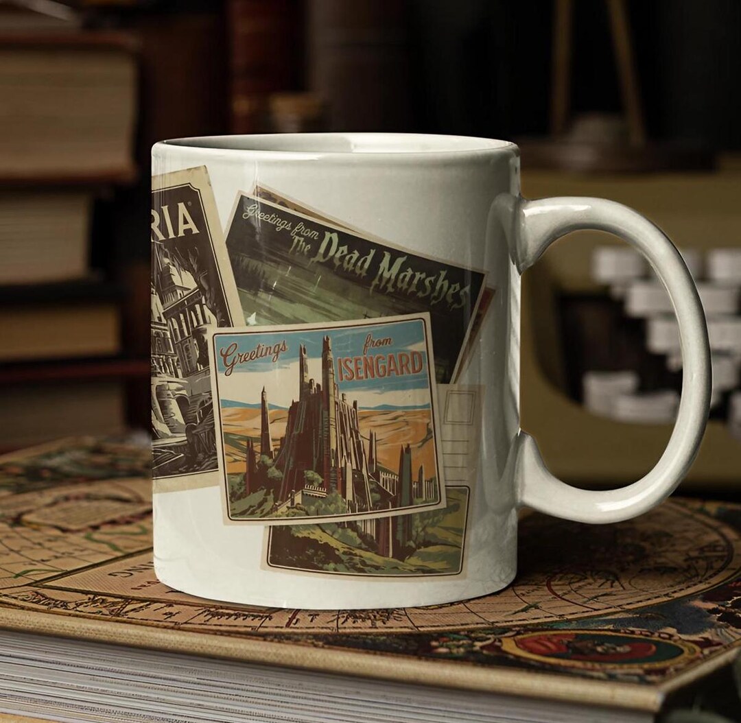 Lord of the Rings Postcard Mug, Tolkien Gift - Etsy