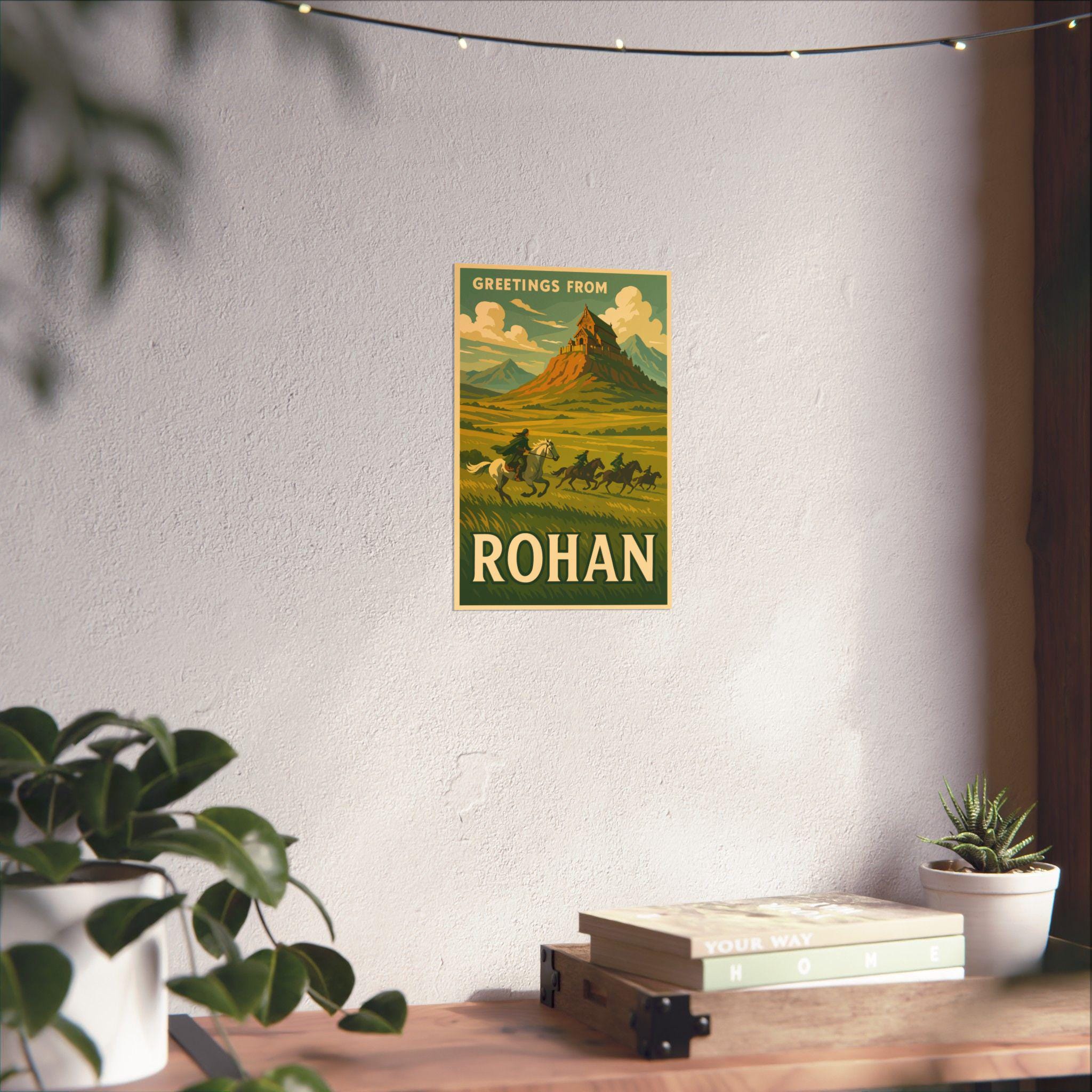 Vertical Poster Matte LOTR Rohan Art Print, Wall Decor Tolkien Fan Gift ...
