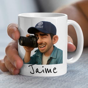 Custom Pixar Inspired Mug, Personalized Cartoon Portrait, Unique Gift ...
