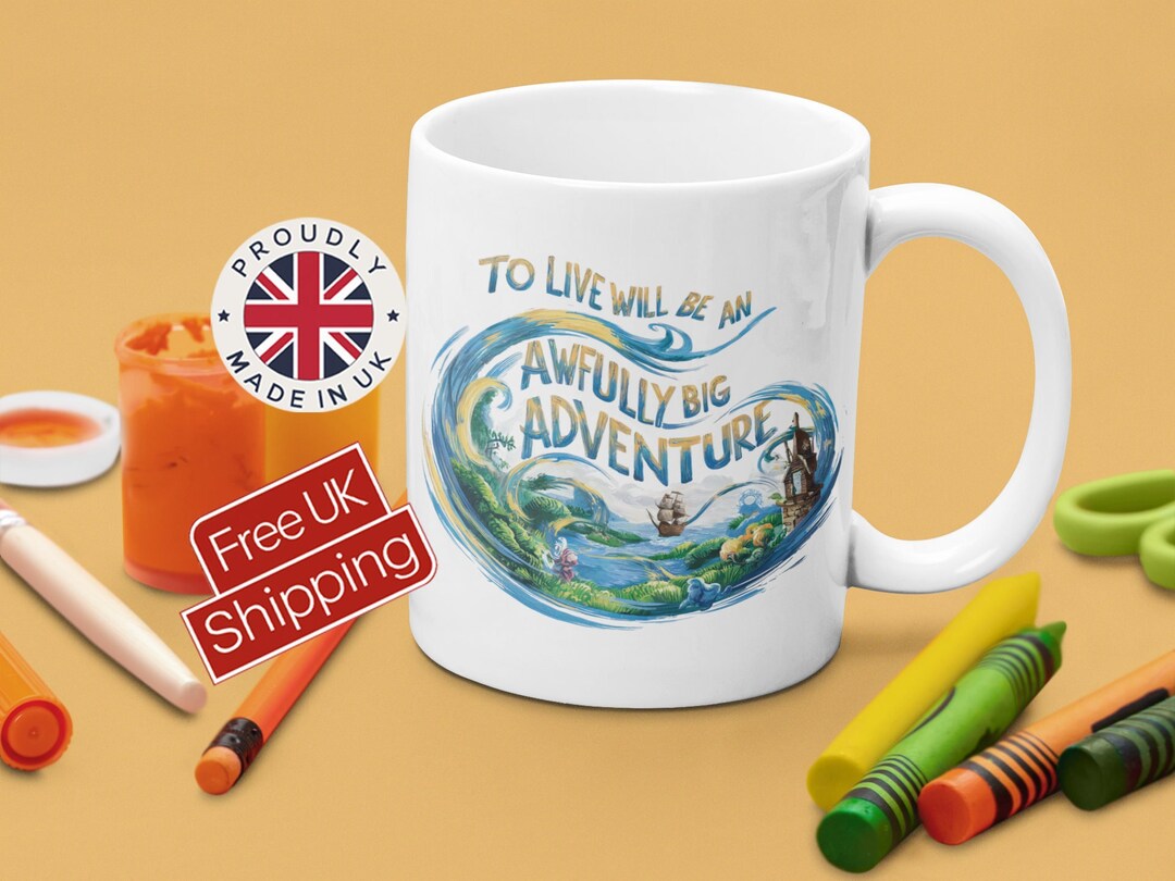Peter Pan Mug, Peter Pan Gift, Peter Pan Art, Quirky Mug, Gift for ...