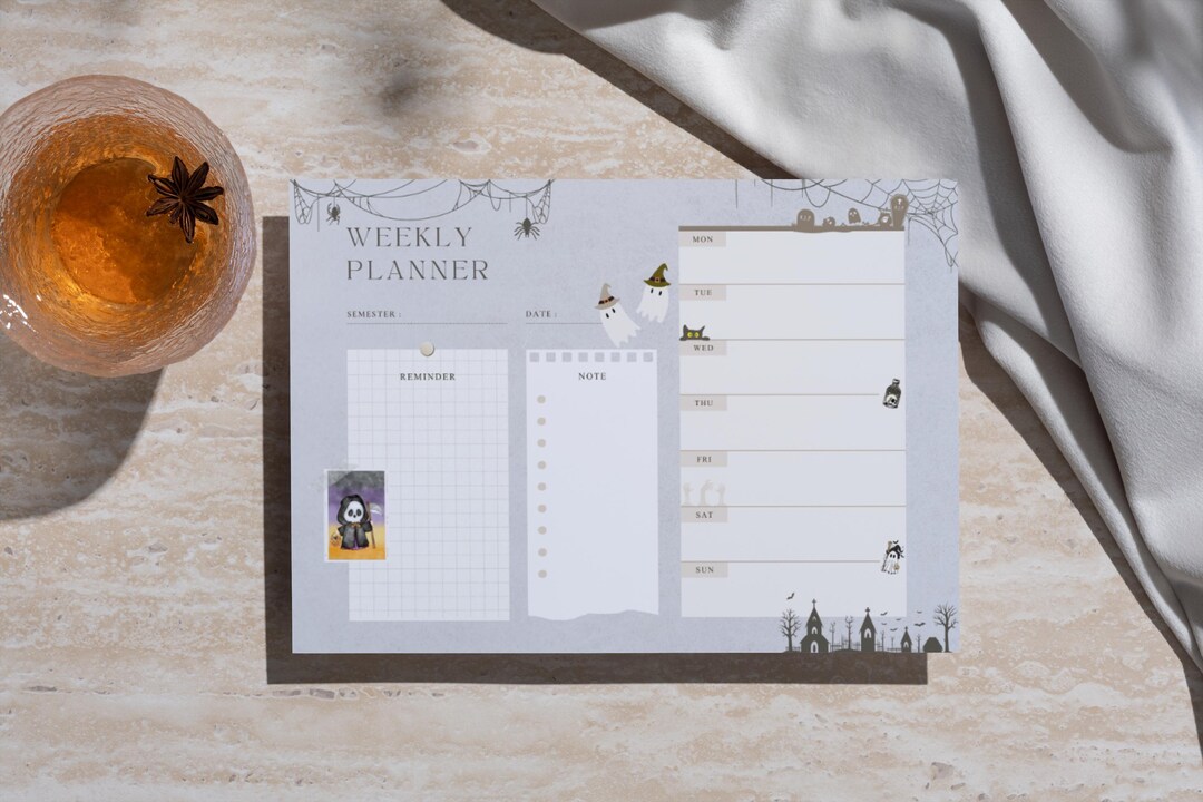 Halloween Weekly Planner | Printable Digital Download | A4, A5 & US ...