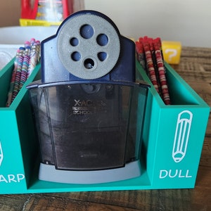 3D Printed Pencil and Sharpener Station - Etsy