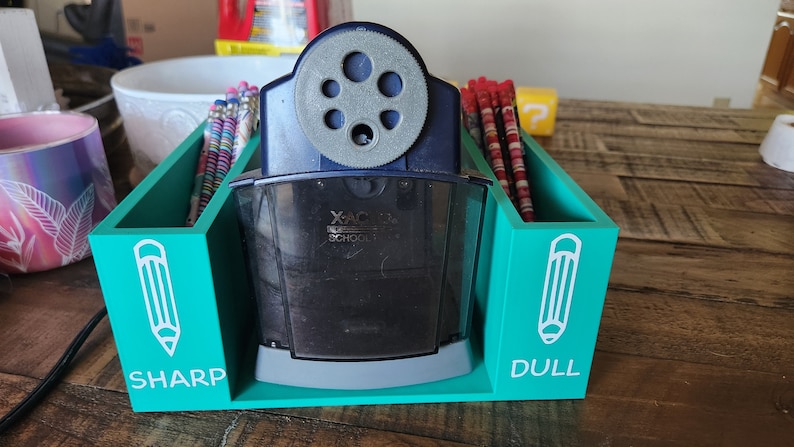 3D Printed Pencil and Sharpener Station - Etsy