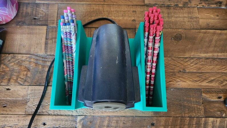 3D Printed Pencil and Sharpener Station - Etsy