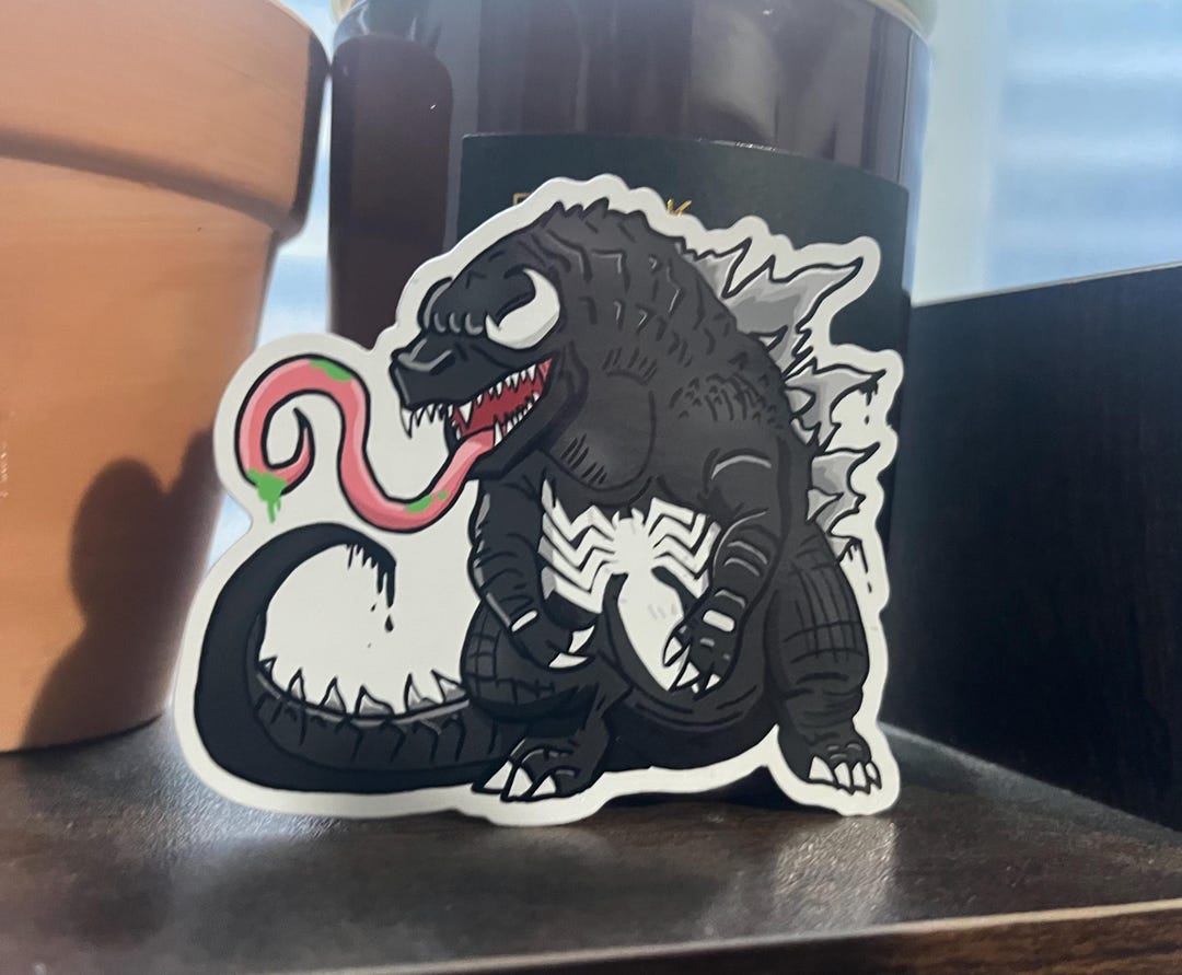 Venomized Godzilla Sticker (kaiju, Venom) - Etsy
