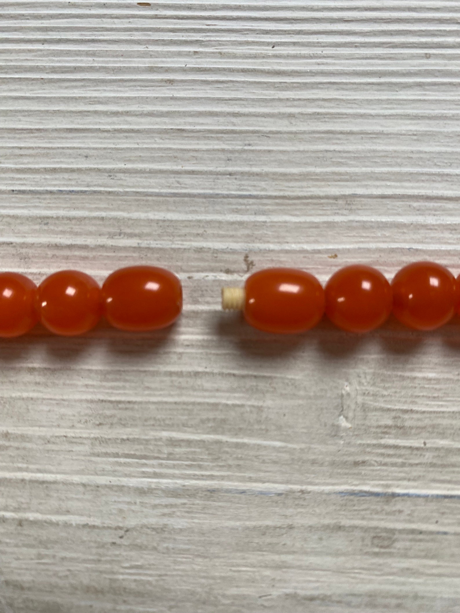 Vintage Orange Bakelite Necklace - Etsy