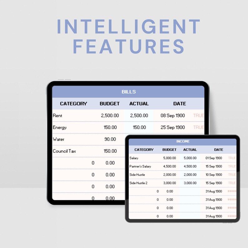Bill Tracker Spreadsheet for Google Sheets and Excel Bill Calendar ...