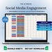 Social Media Engagement Posts Tracker Spreadsheet Google Sheet Template ...