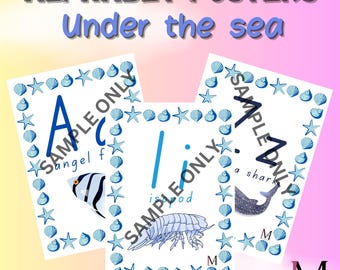 Under the Sea Classroom Decor Alphabet Posters - Etsy