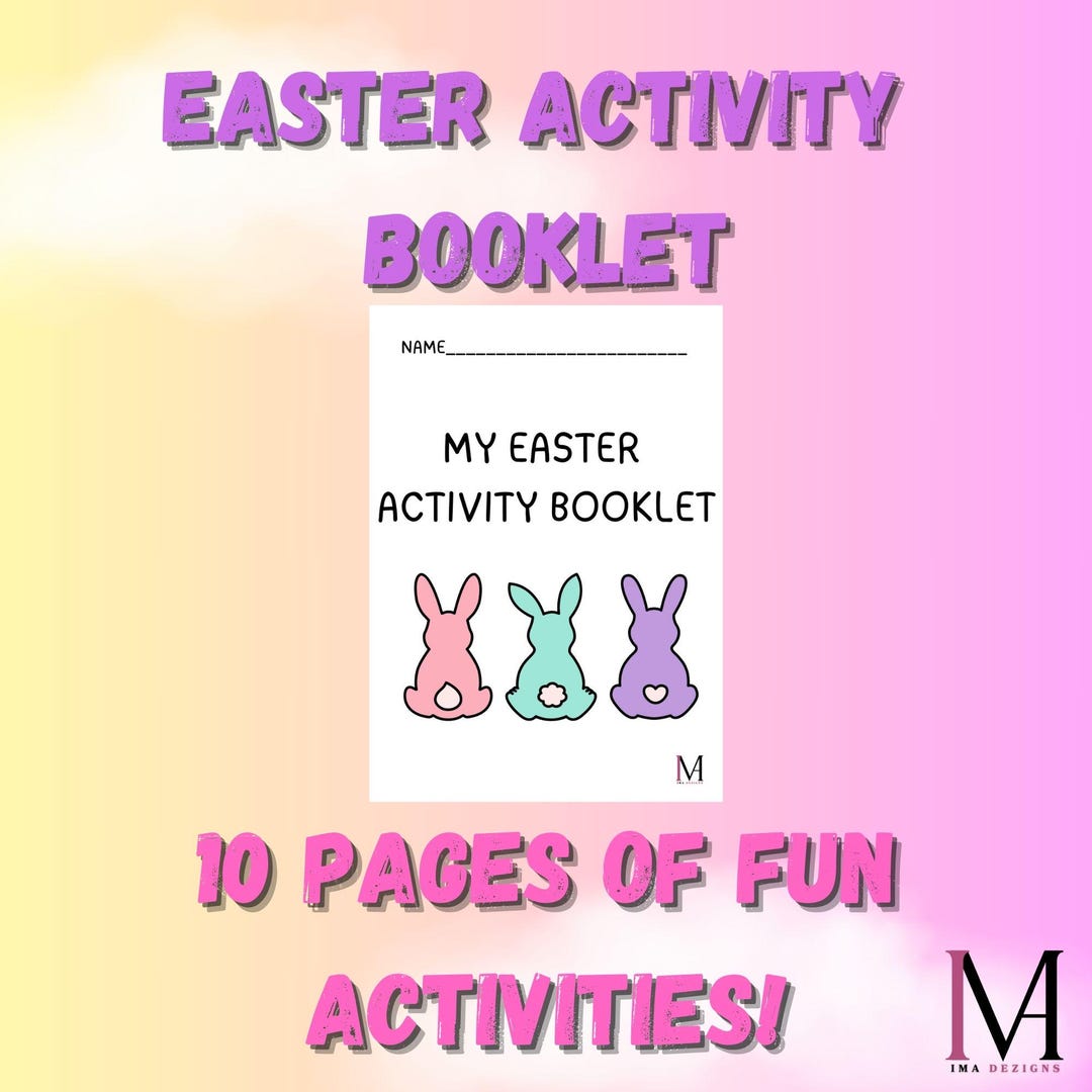 EASTER Activity Booklet - Worksheets/classroom Booklets - Etsy