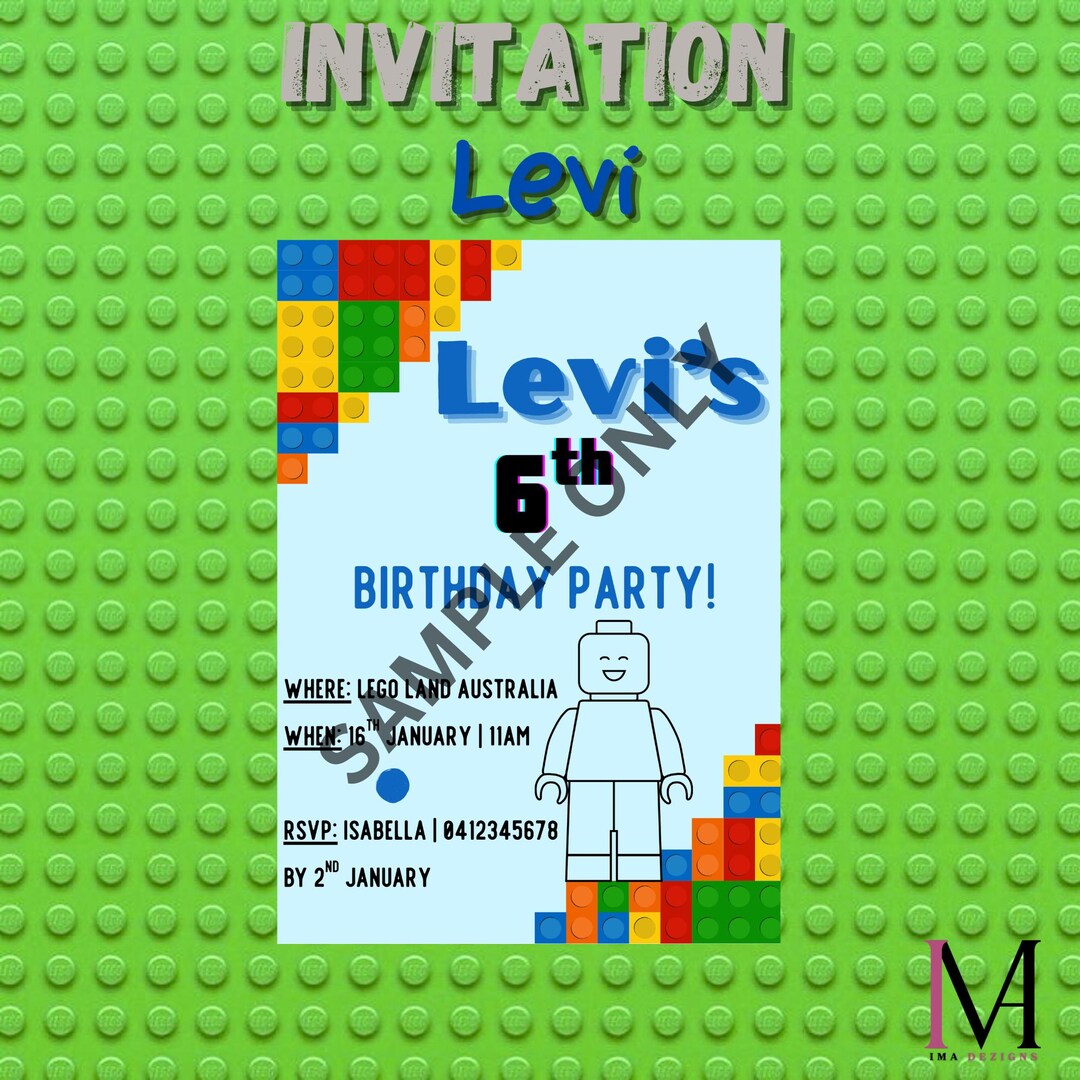 Levi Invitation - Etsy