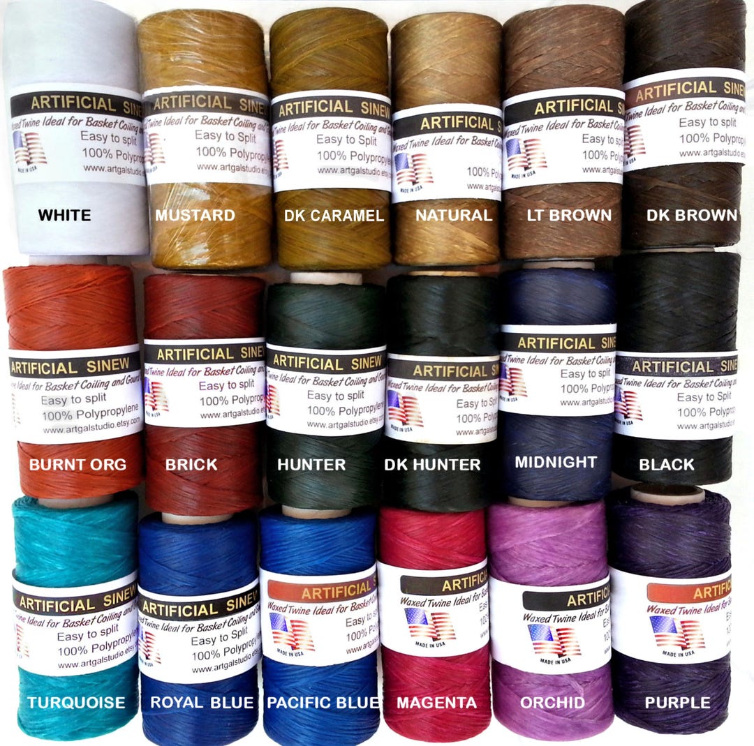 Artificial Imitation SINEW 4oz Spool, for Pine Needle Basketry, Leather ...