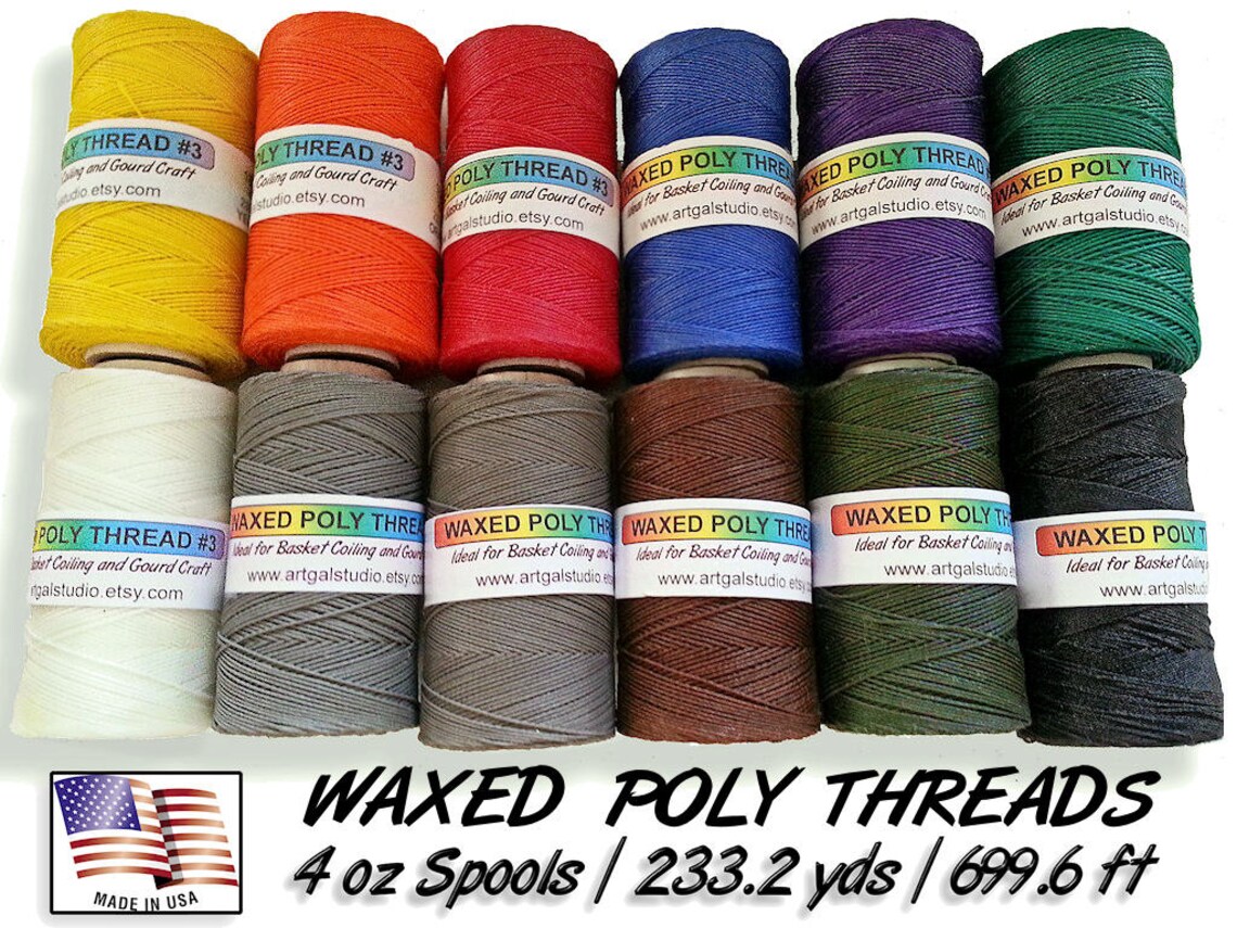 Waxed Poly Thread 4 Oz Spool Choose Color Ideal for Pine - Etsy