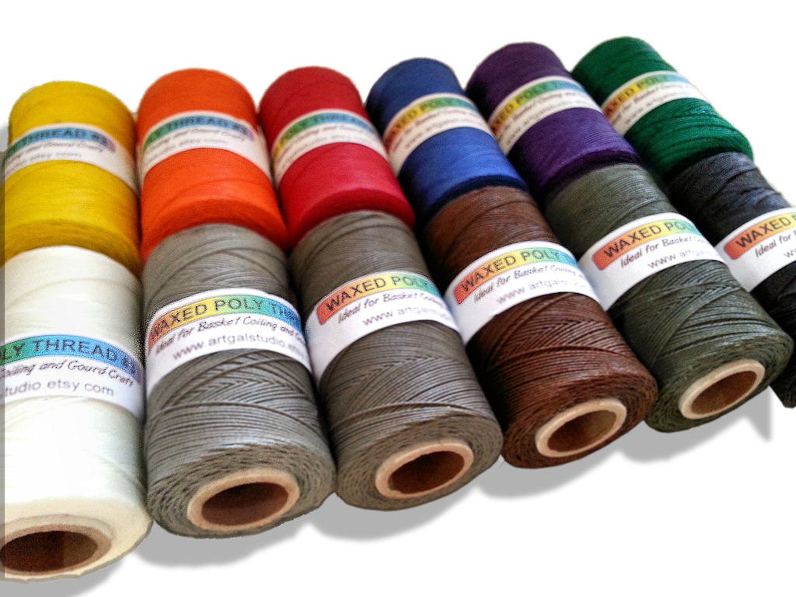 Waxed Poly Thread 4 Oz Spool - Choose Color, Ideal for Pine Needle ...