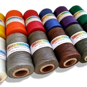 Waxed Poly Thread 4 Oz Spool - Choose Color, Ideal for Pine Needle ...