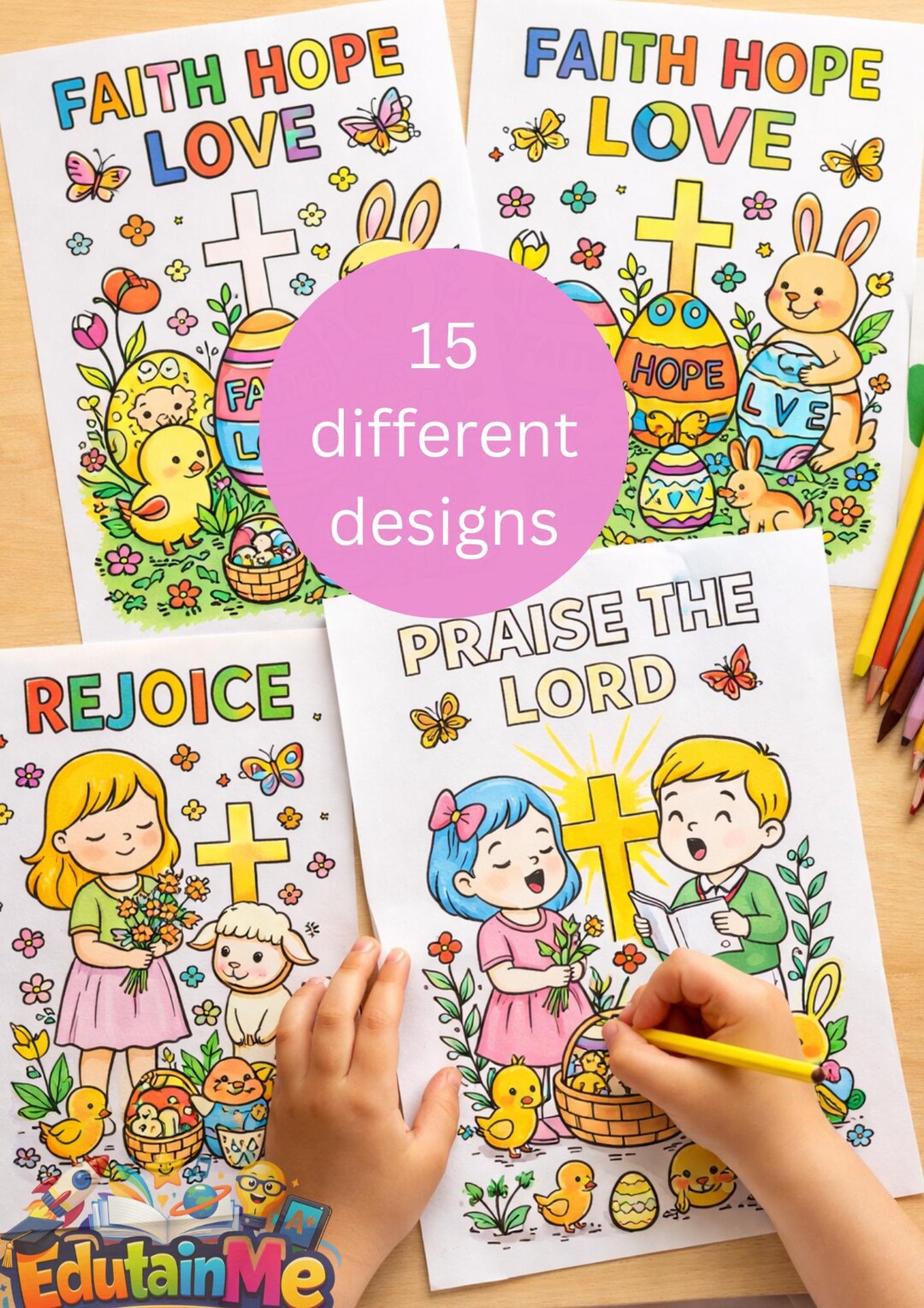 Instant Download Christian Easter Coloring for Children and Adults| Fun ...