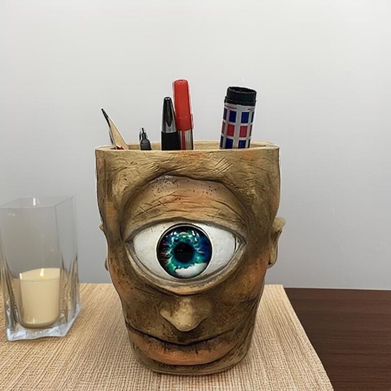 One-eye Cyclops Vase Realistic Fantasy Decor Piece for Modern Unique ...