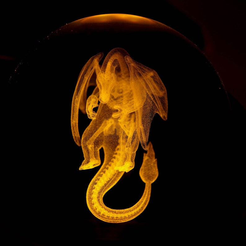 Charizard Skeleton Crystal Pokeball | 3D Printed Pokémon Night Light ...