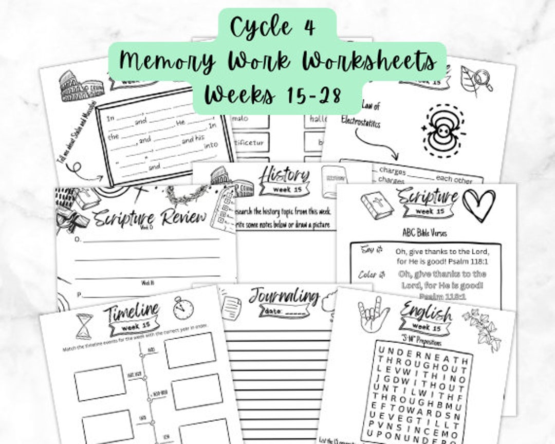 Claritas Cycle 4 Worksheets - Companion to Classical Memory Work ...