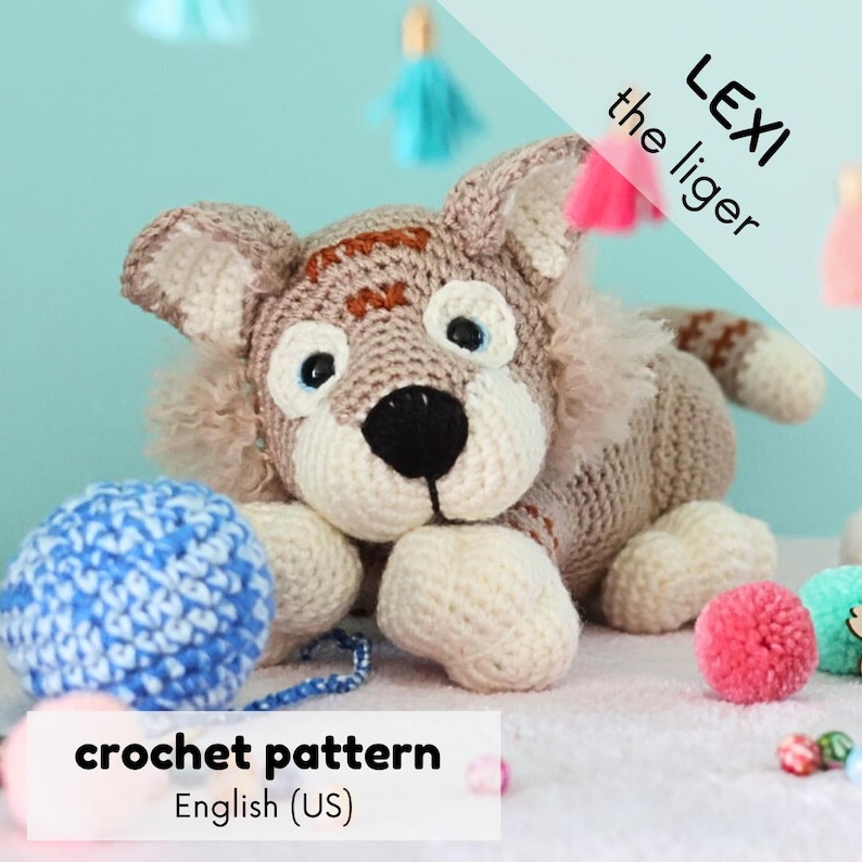Lexi the Liger Amigurumi Crochet Pattern PDF English US - Etsy