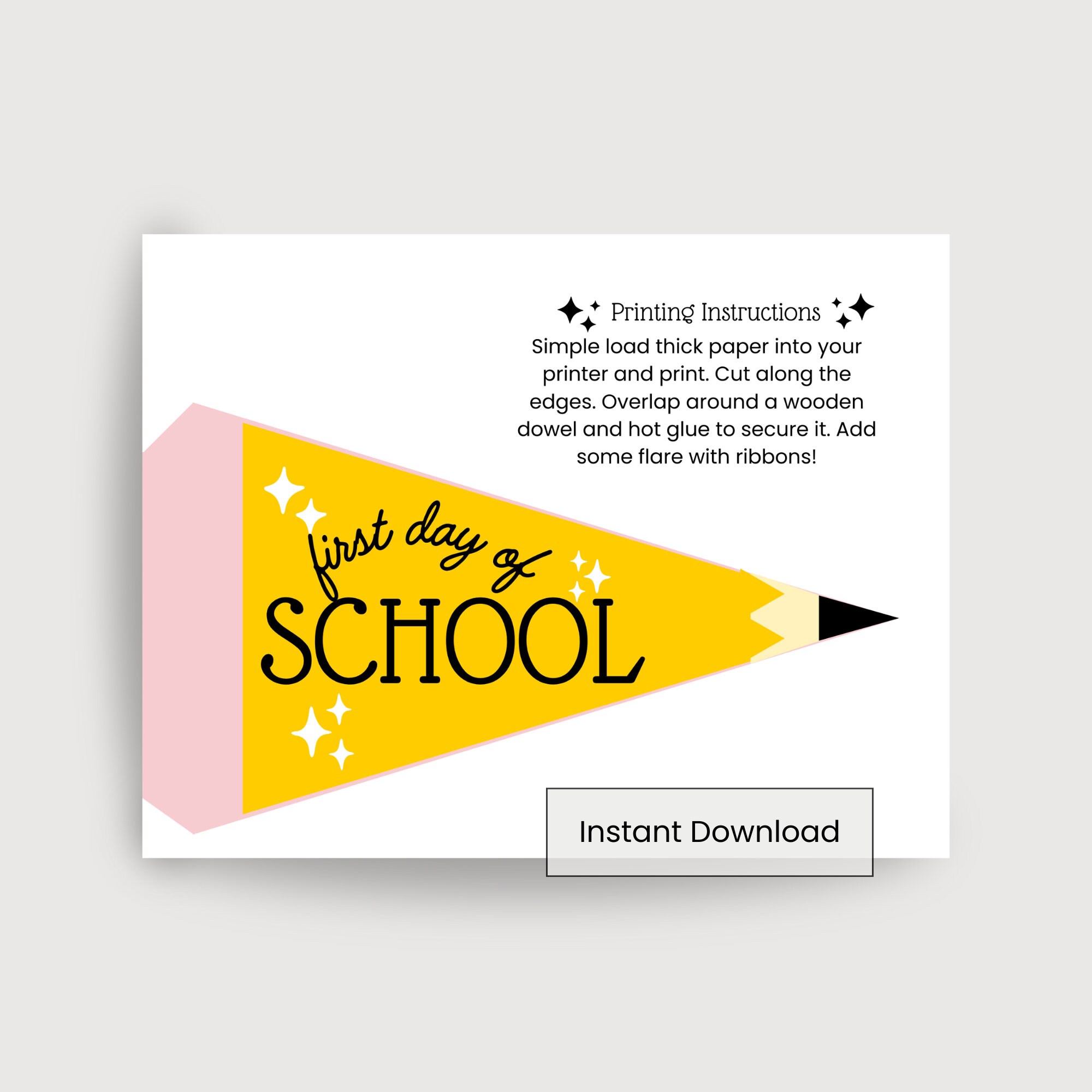First Day of School Flags - Etsy